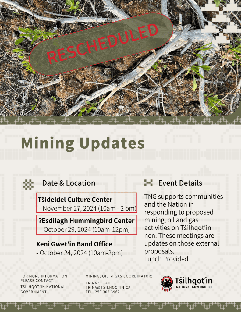 Mining, Oil, & Gas Engagement - Xeni Gwet’in - Tŝilhqot’in National ...